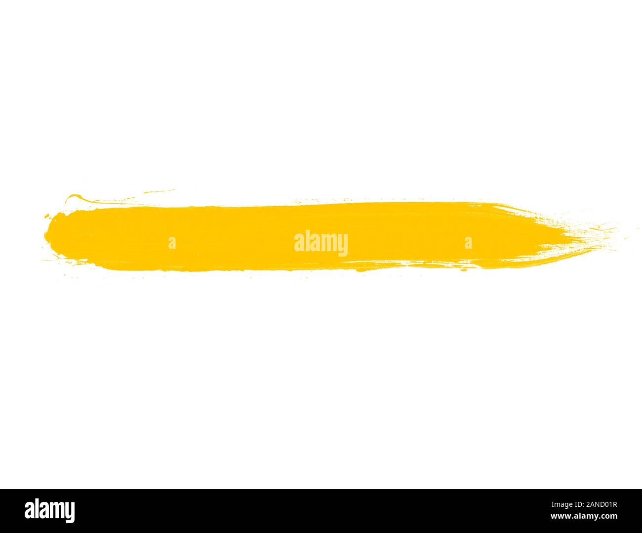 Yellow watercolor line isolated on white Stock Photo - Alamy