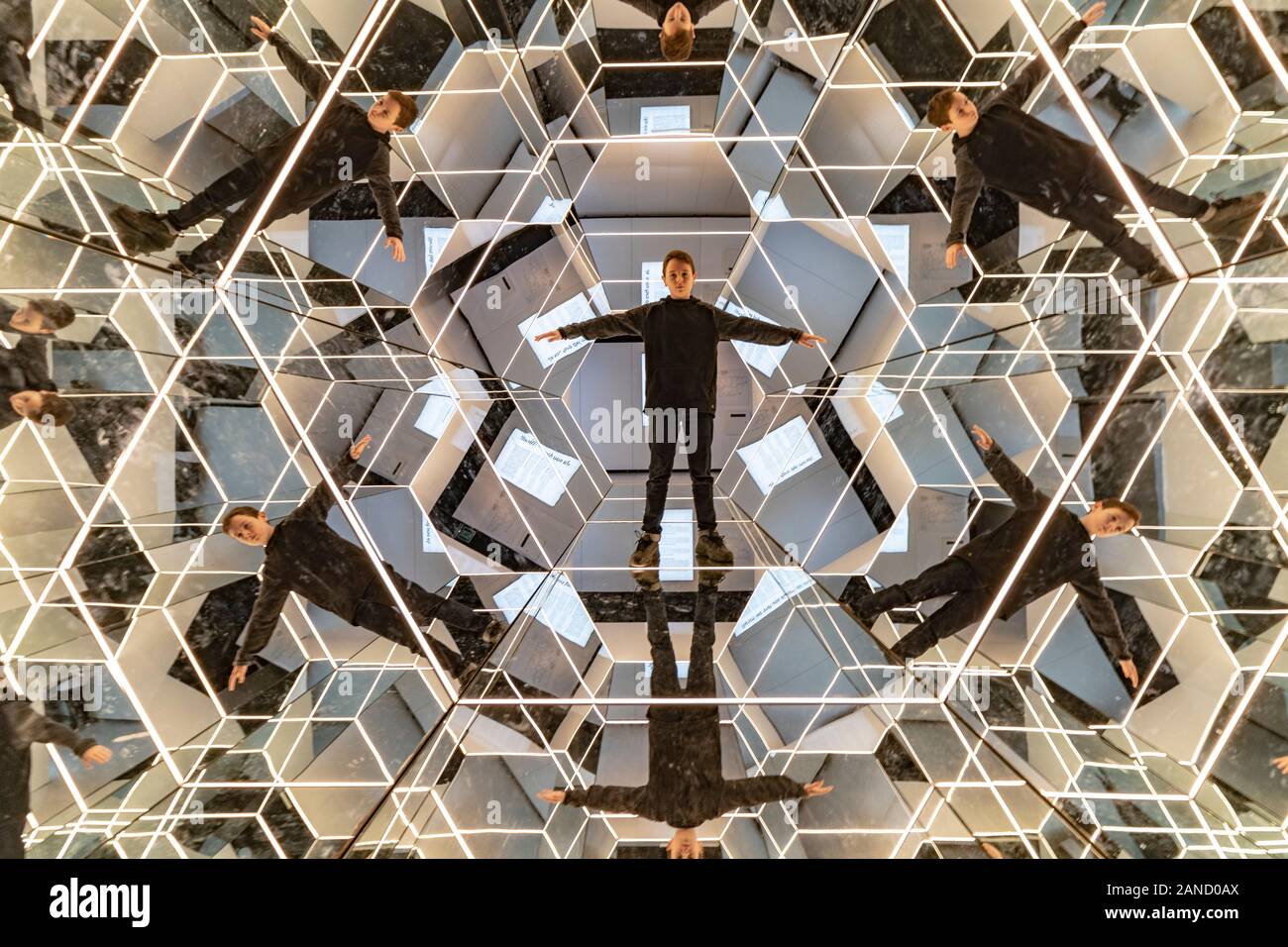 Geometry, letters, balls and colors in the museum Stock Photo - Alamy