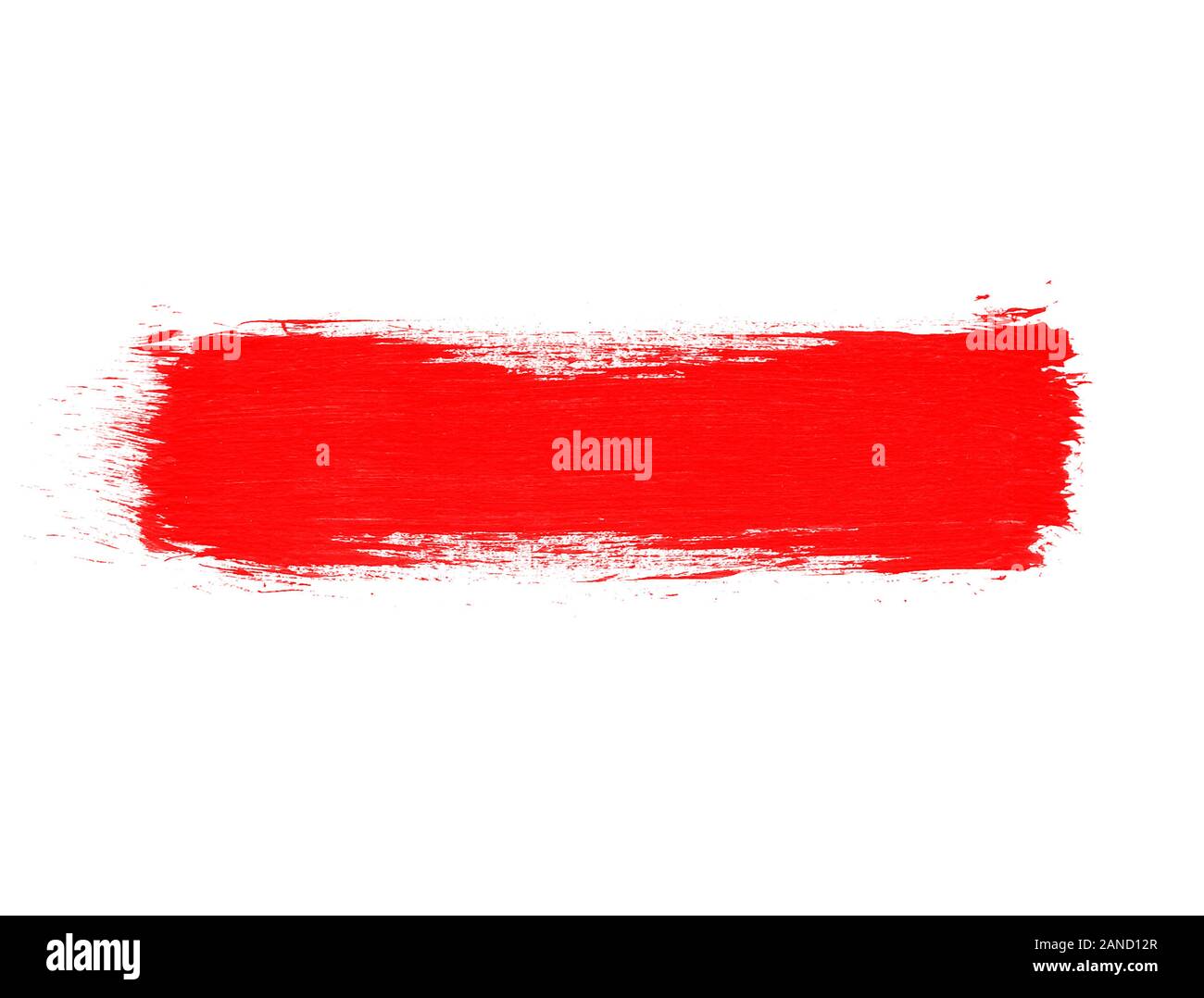 Red smear brush isolated on white background Stock Photo - Alamy