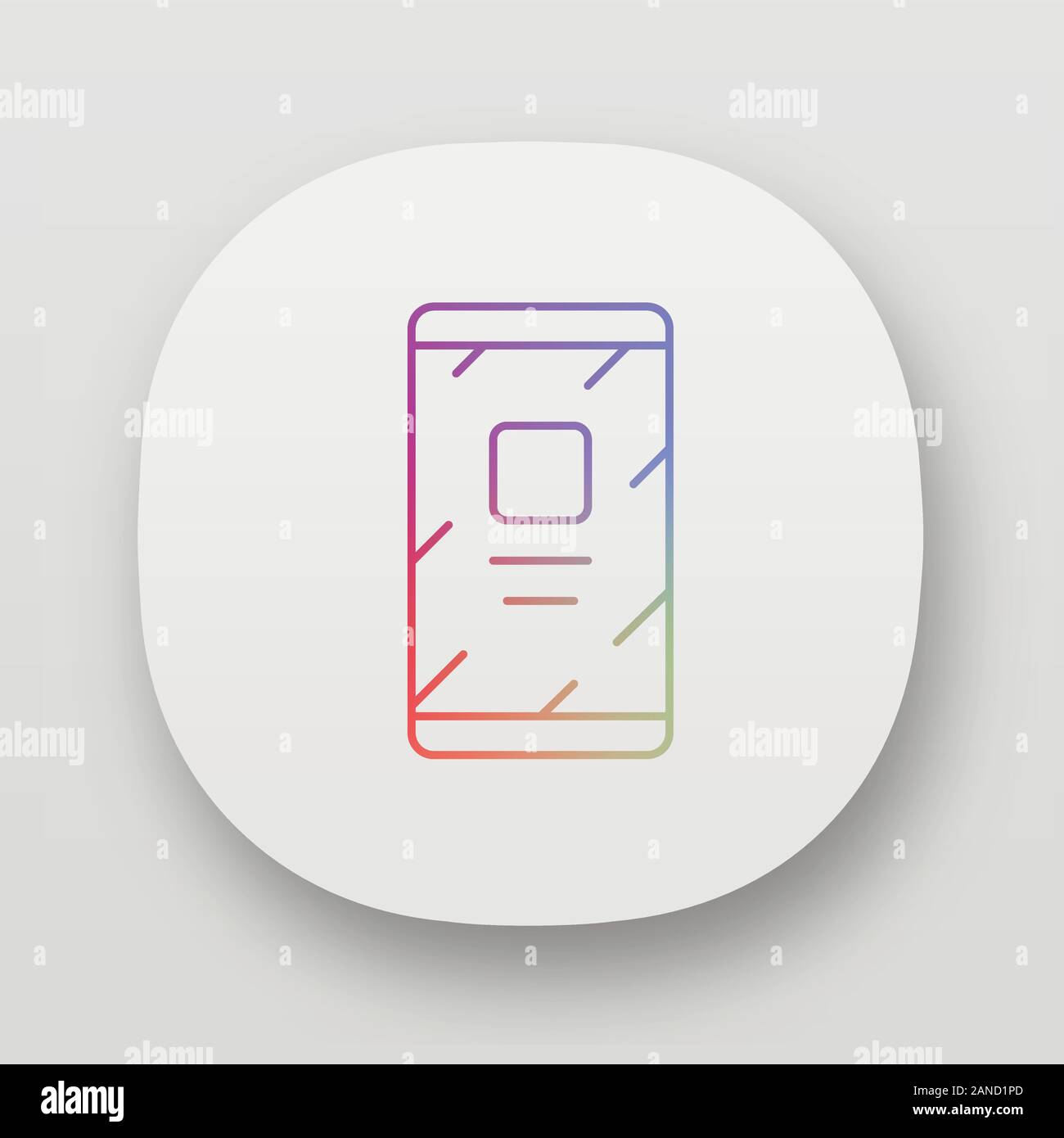 Cell phone, smartphone app icon. UI/UX user interface. Web or mobile ...