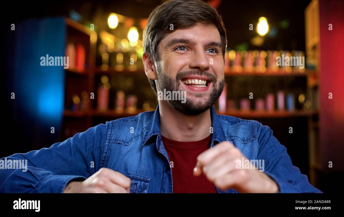 Man rejoicing hi-res stock photography and images - Alamy