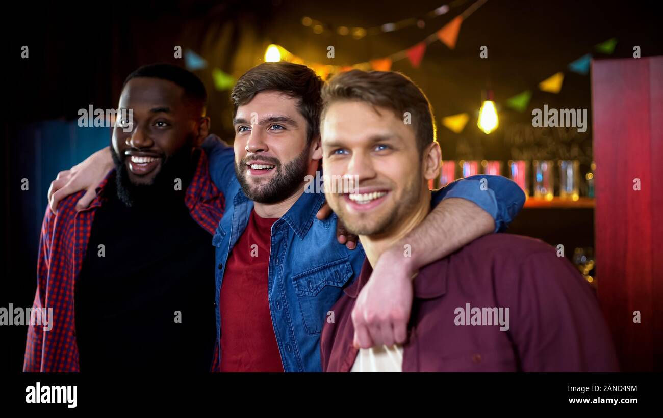 Football team men hugging hi-res stock photography and images - Alamy