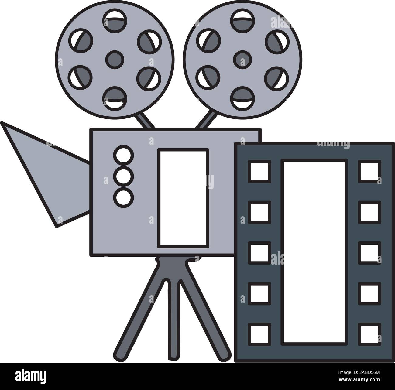 cinema projector and movie tape icon Stock Vector Image & Art - Alamy
