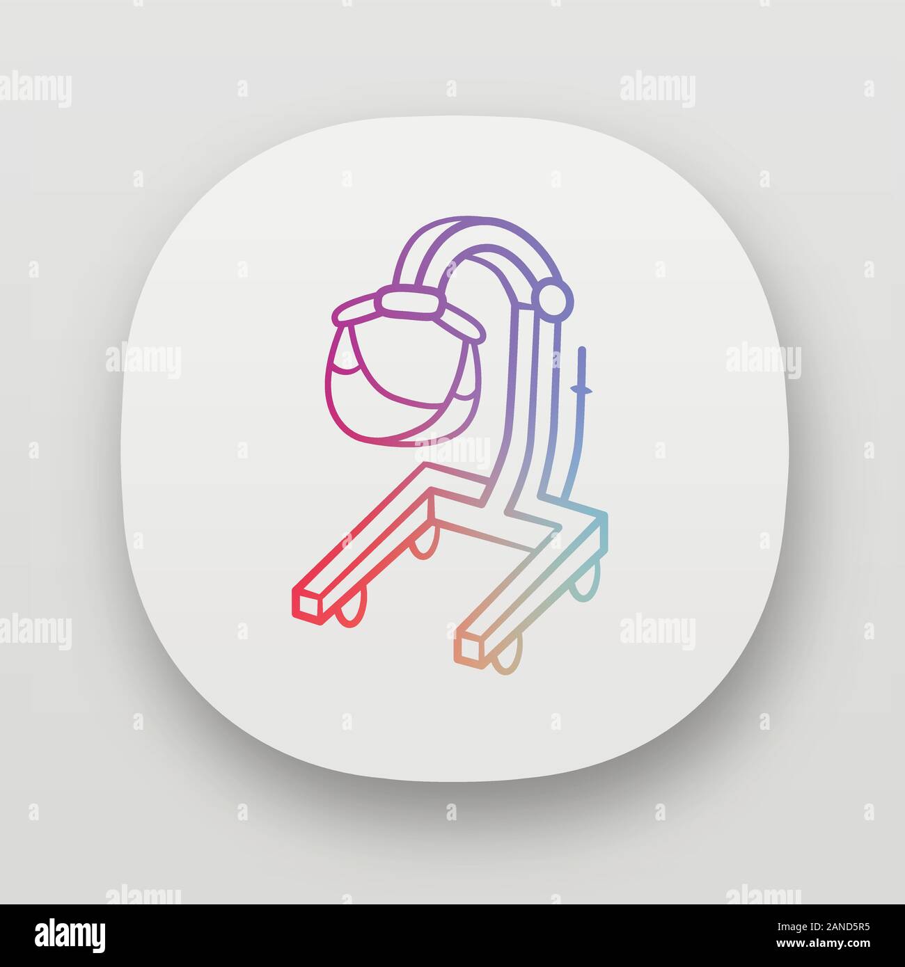 Patient lift app icon. Physically disabled people lifter device ...