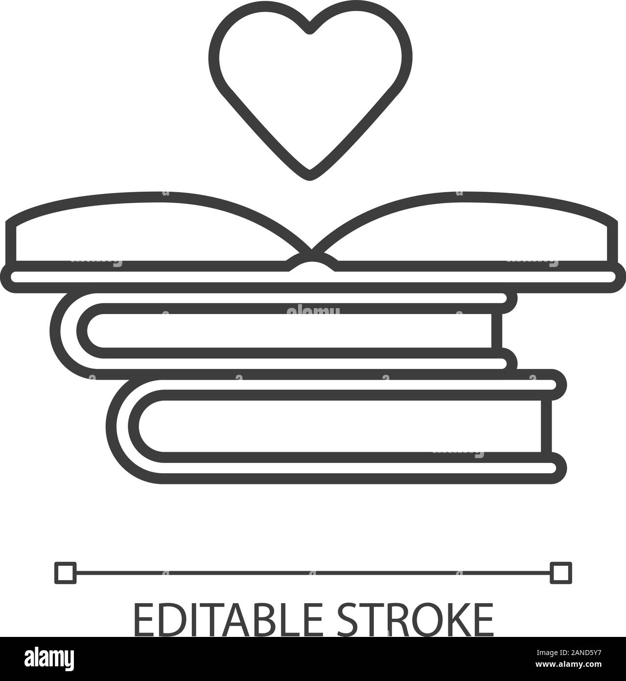 Educational books distribution linear icon. Volunteer reader. Donating ...