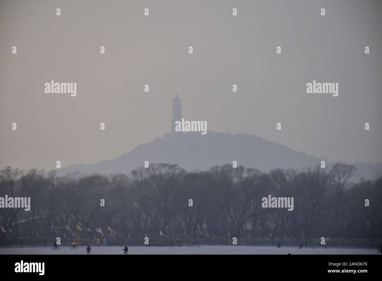 Local landmarks is covered with serious haze in Beijing, China, 9 ...