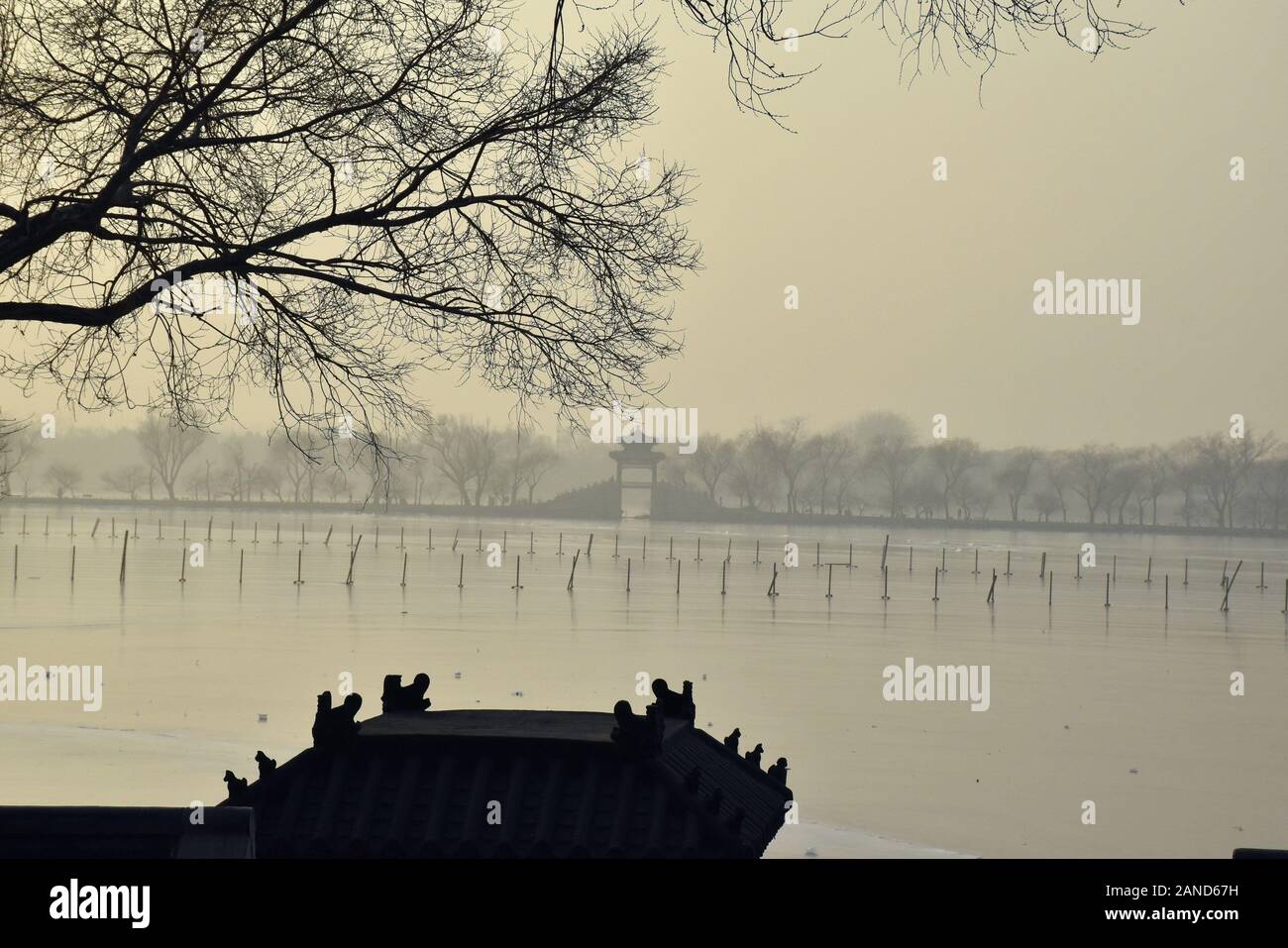 Local landmarks is covered with serious haze in Beijing, China, 9 ...