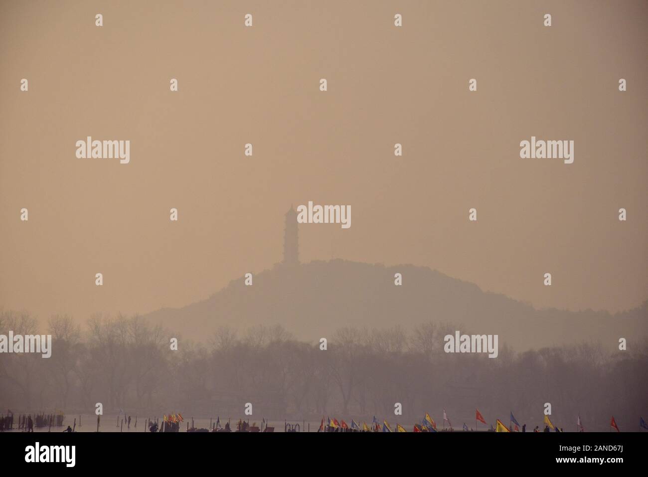 Local landmarks is covered with serious haze in Beijing, China, 9 ...