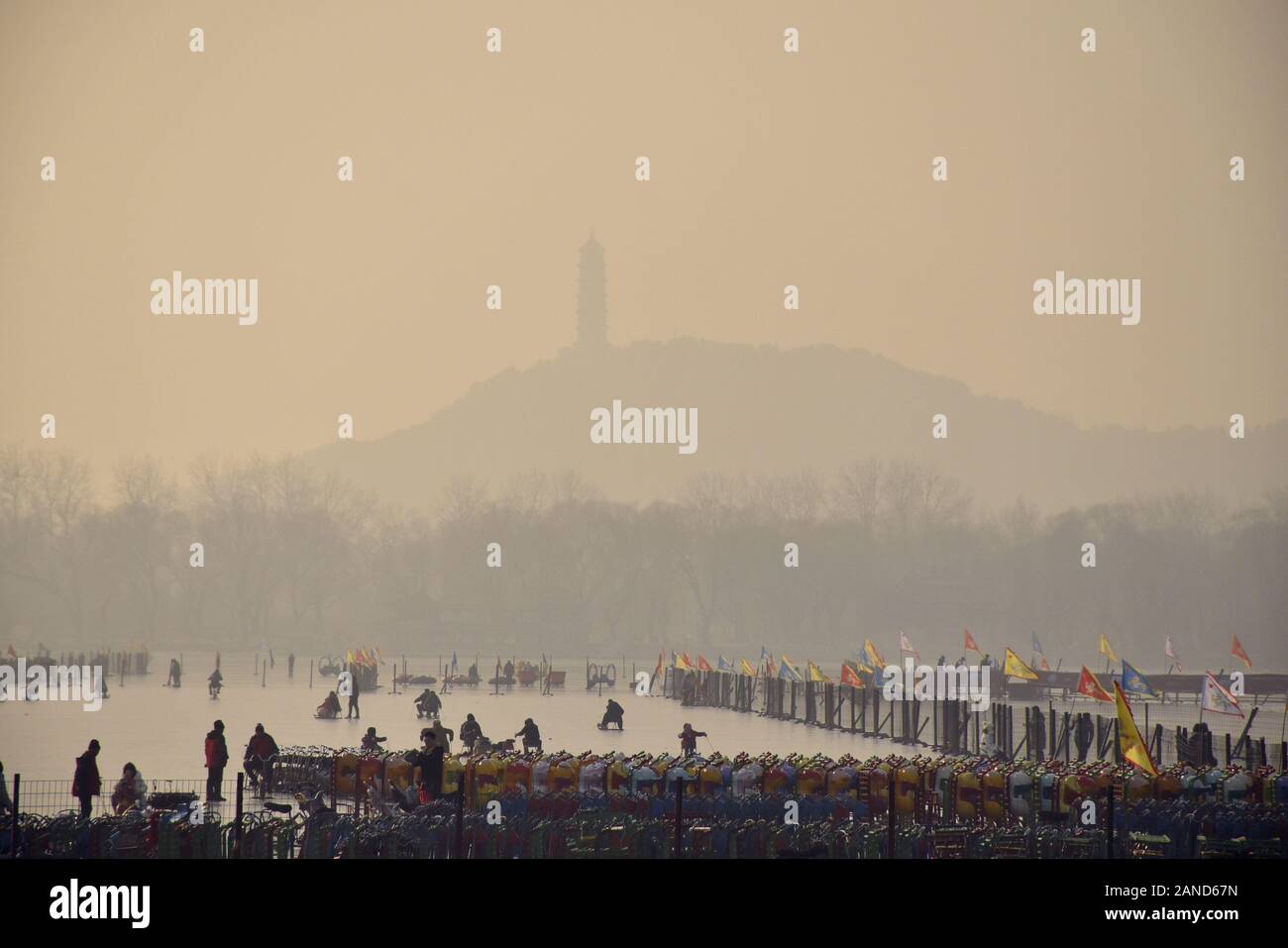 Local landmarks is covered with serious haze in Beijing, China, 9 ...