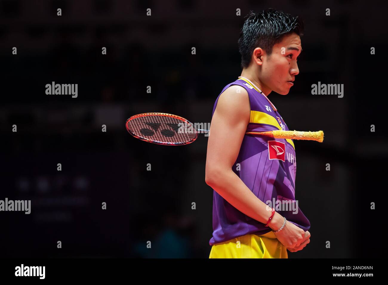Kento Momota of Japan competes against Wang Tzu-wei of China Taiwan at ... Kento Momota of Japan competes against Wang Tzu-wei of China Taiwan at ...