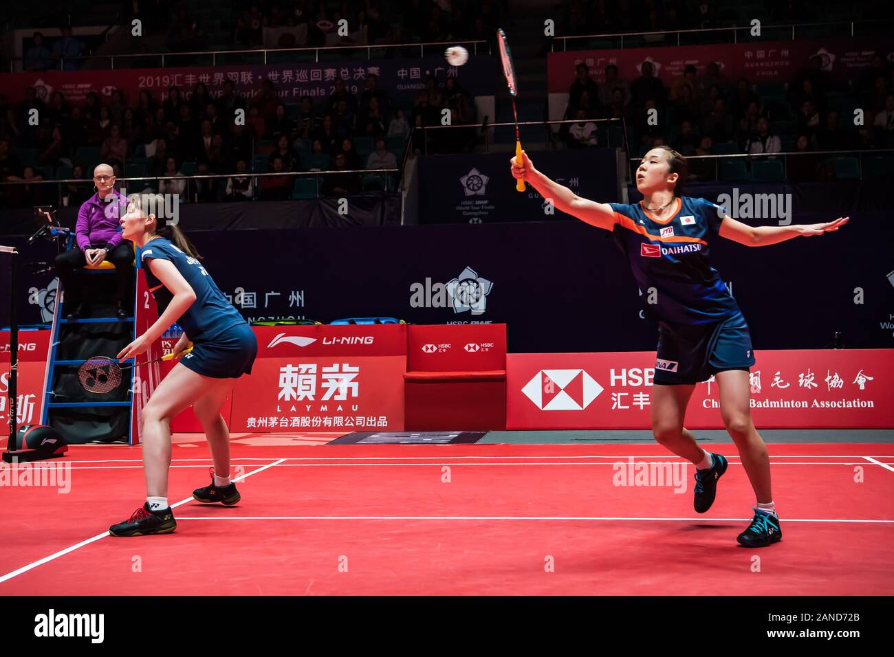Japanese professional badminton players Mayu Matsumoto and Wakana ...