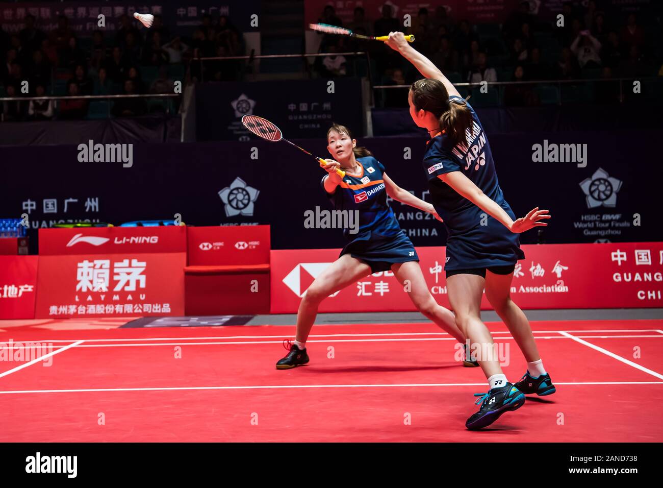 Japanese professional badminton players Mayu Matsumoto and Wakana ...