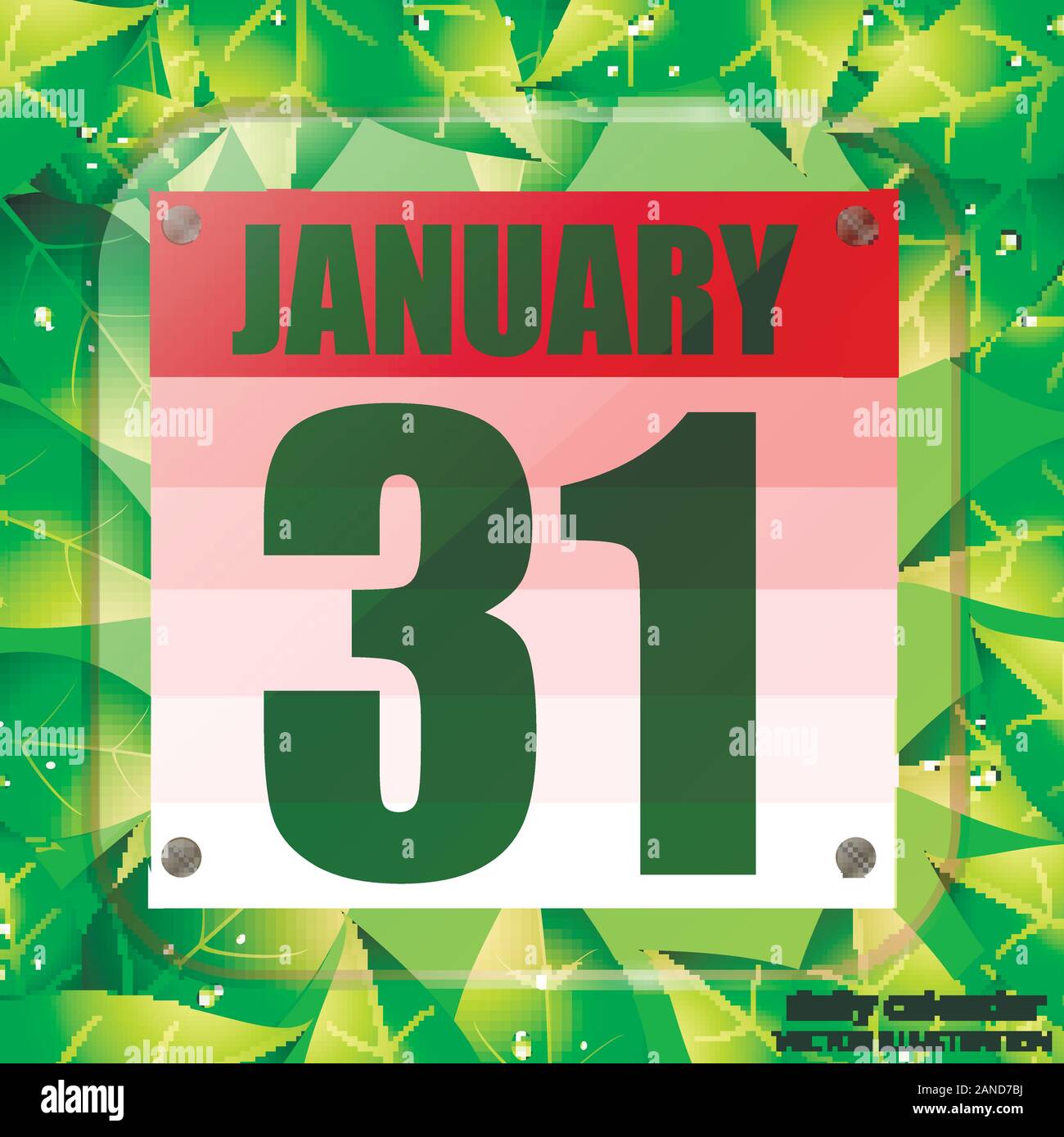 January 31 icon. For planning important day. Banner for holidays and ...