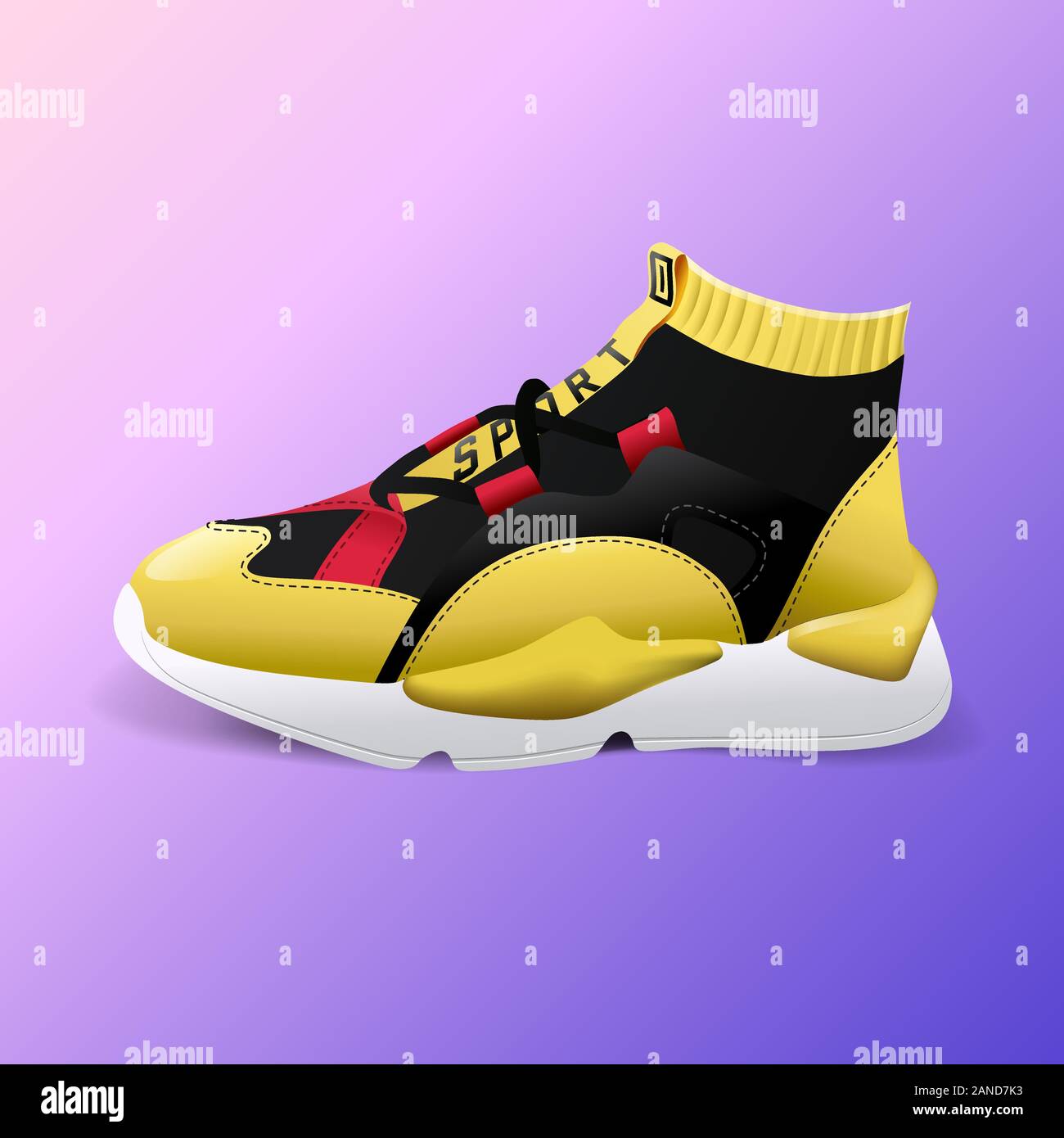 Realistic sport running shoe for training and fitness Stock Vector ...