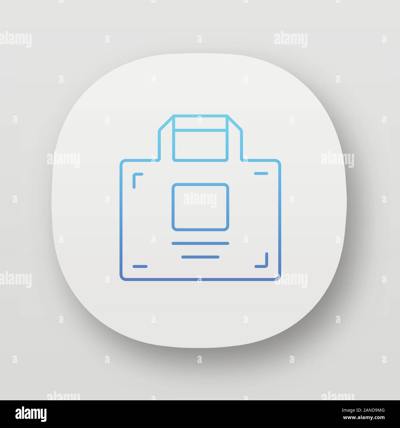 Shopping bag, package app icon. UI/UX user interface. Web or mobile ...