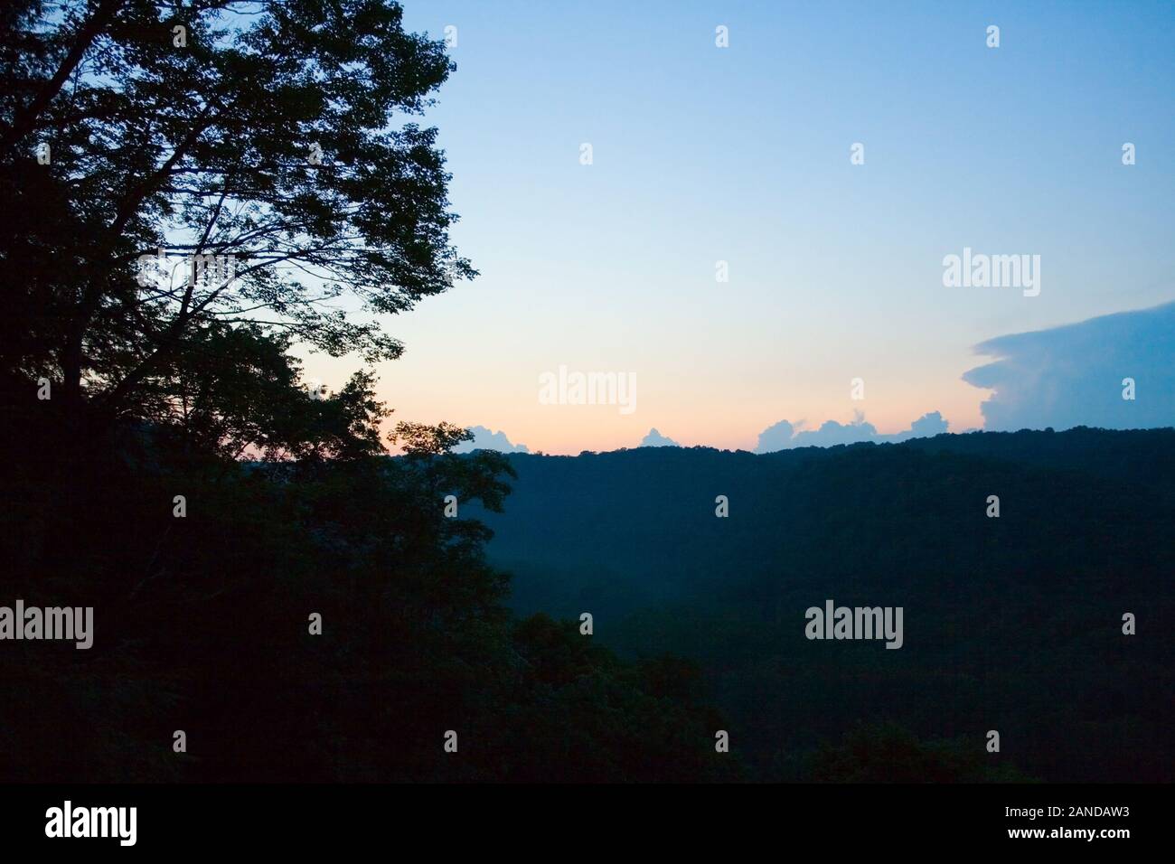 Gorge Overlook Sunset, Mohican State Park, Ohio Stock Photo - Alamy