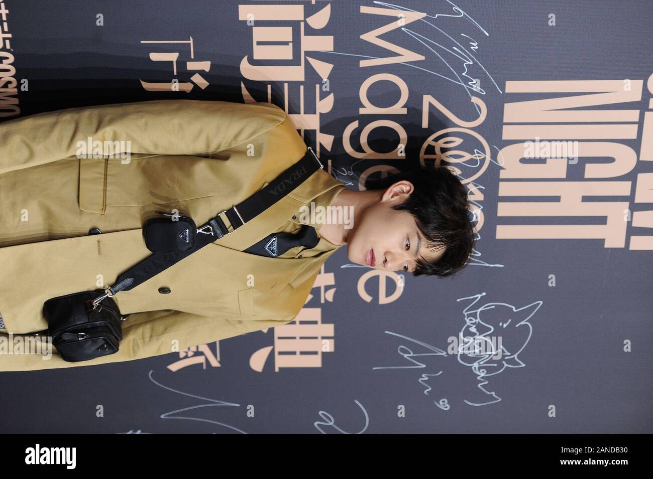 Chinese actor Wei Daxun attends the 2019 COSMO Glam Night in Shanghai ...