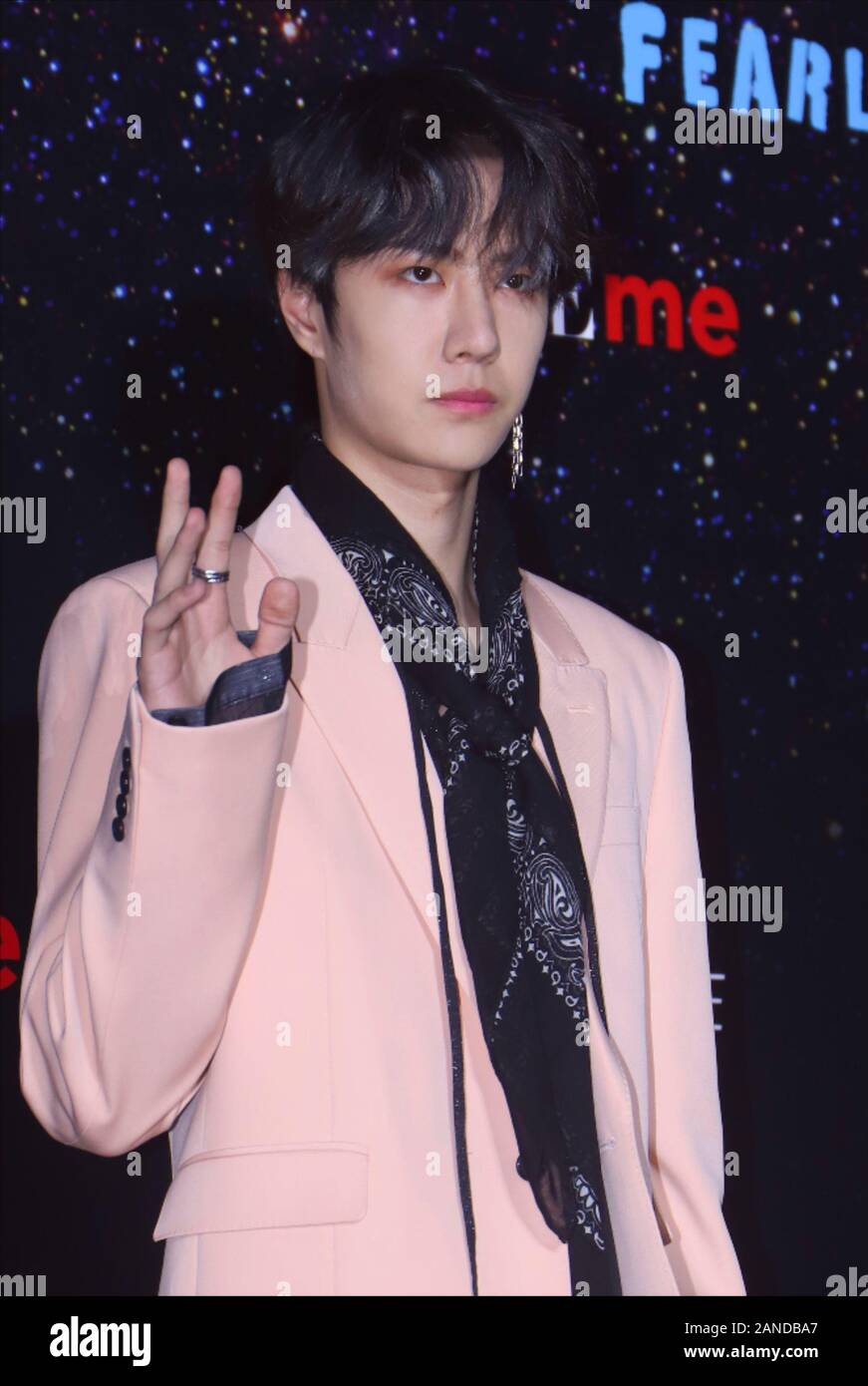 --FILE--Chinese actor and singer Wang Yibo attends the 2019 VogueMe ...