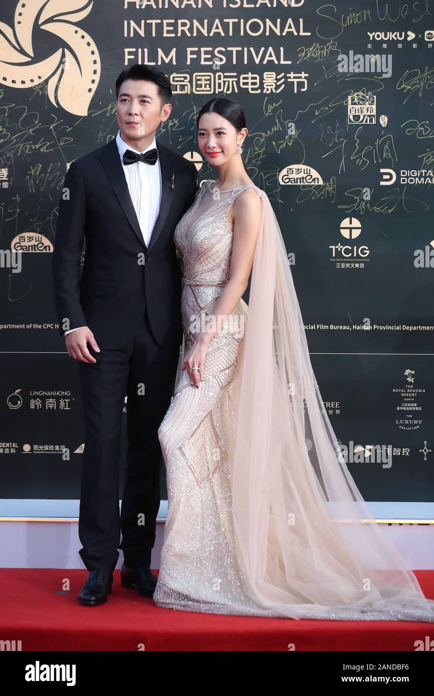 Chinese actors Bao Jianfeng, left, and Swiss-born British actress and ...