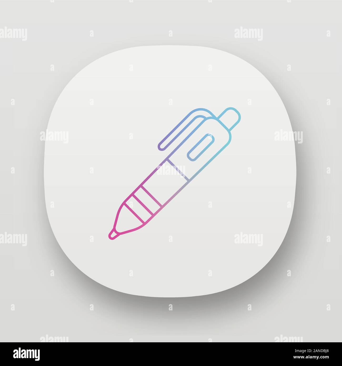 Plastic ballpoint pen app icon. UI/UX user interface. Web or mobile ...