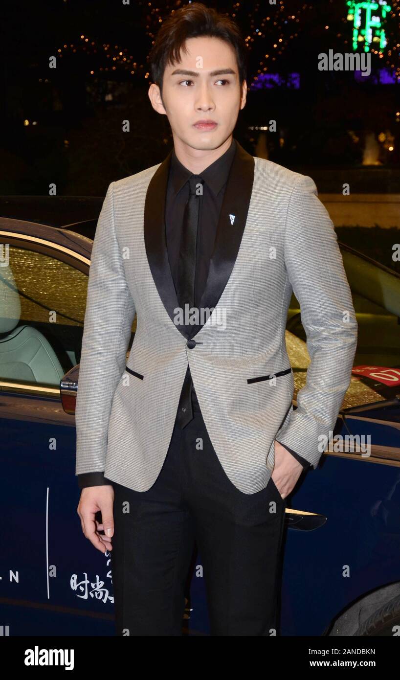 --FILE--Dressed in suit, Chinese actor Zhang Binbin, also known as Vin Zhang, attends red carpet ...