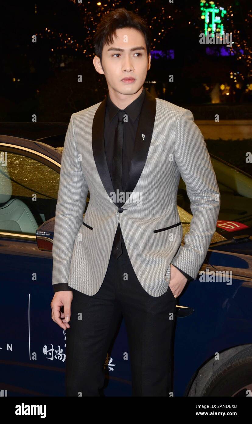 --FILE--Dressed in suit, Chinese actor Zhang Binbin, also known as Vin Zhang, attends red carpet ...