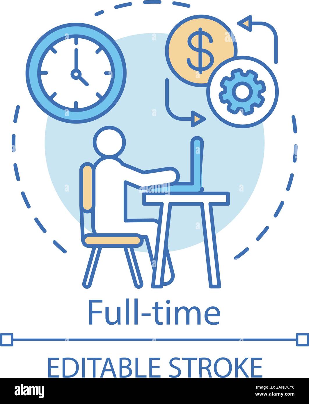 Full time basis Stock Vector Images - Alamy
