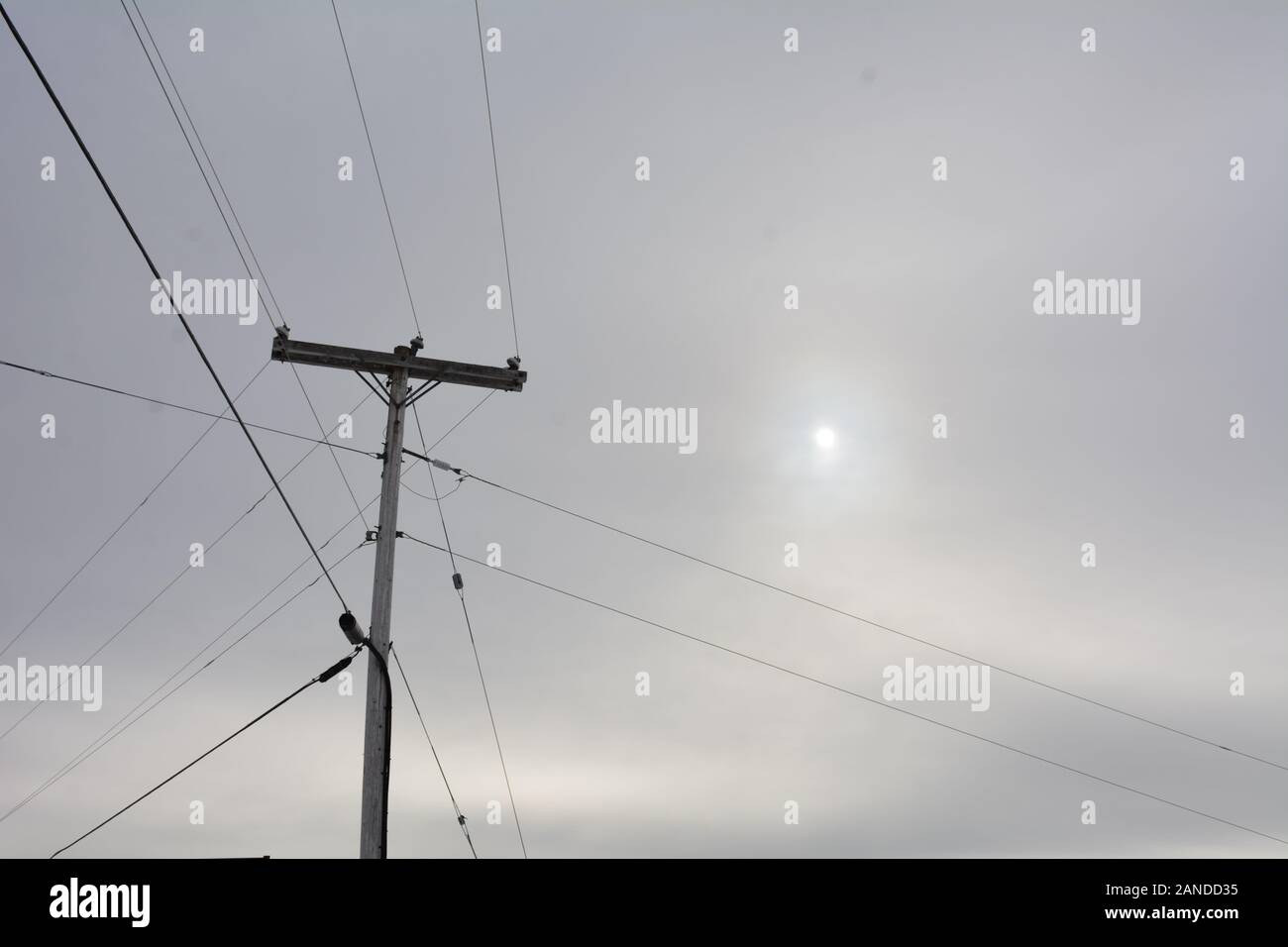 Sky and utility poles hi-res stock photography and images - Alamy