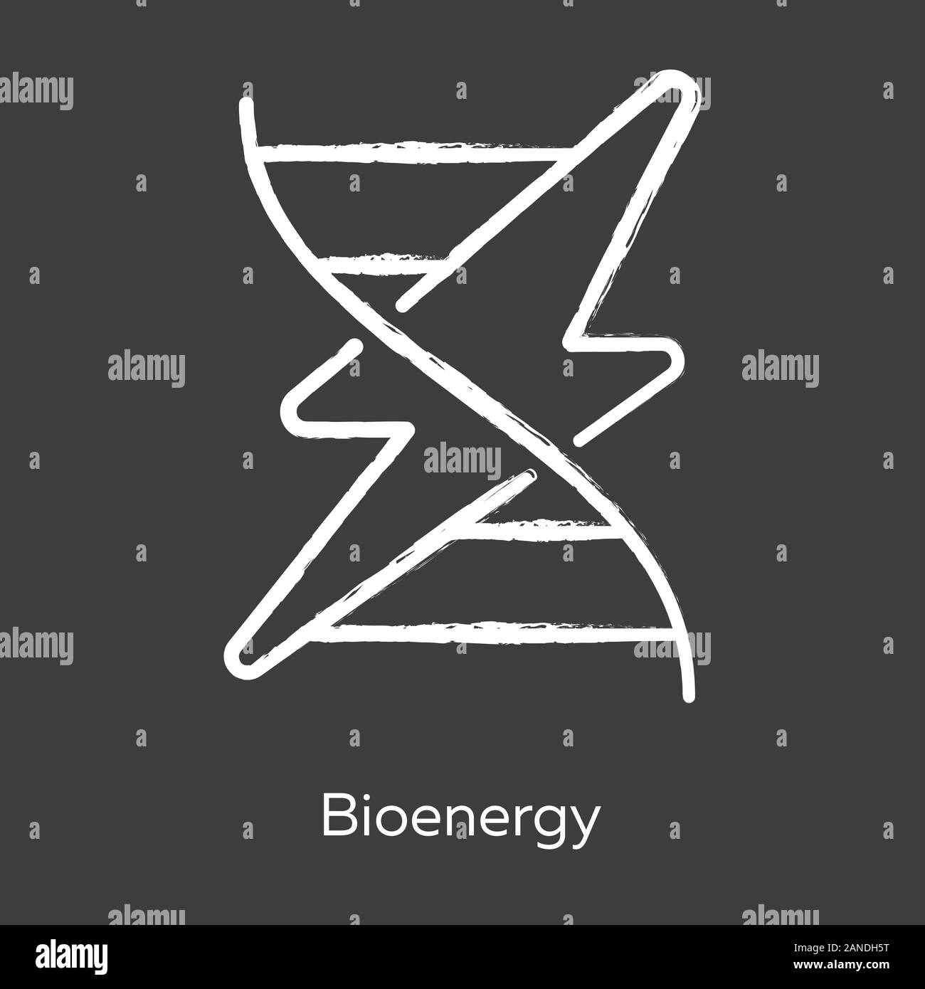 Bioenergy chalk icon. Biofuel. Organic matter for producing renewable ...