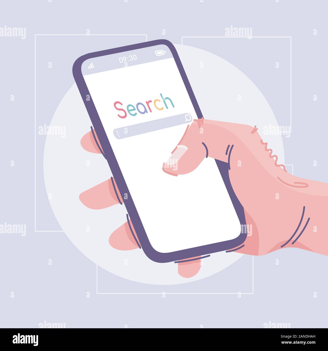 Internet search, browsing flat vector illustration. Web surfing ...