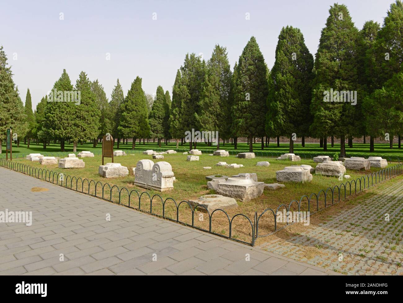 Stone block remains of a no longer extant building in the Temple of ...