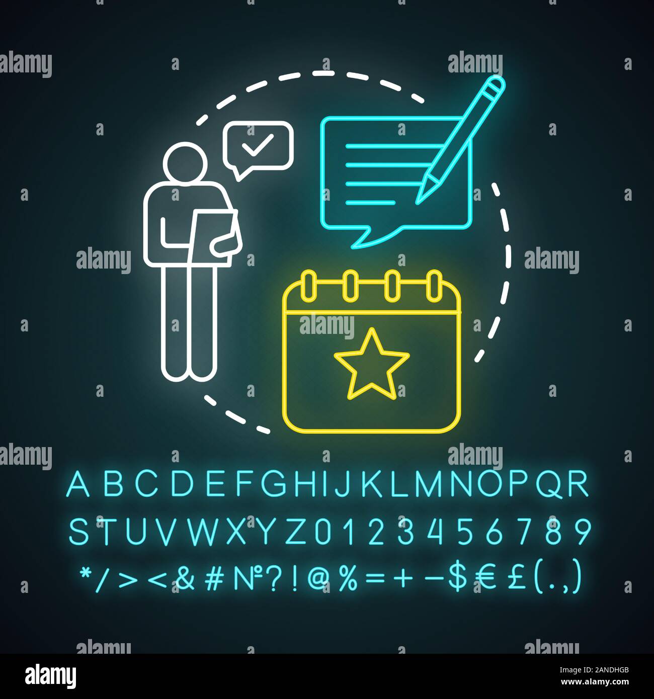 Entry level neon light icon. Job for graduates. Work without prior ...