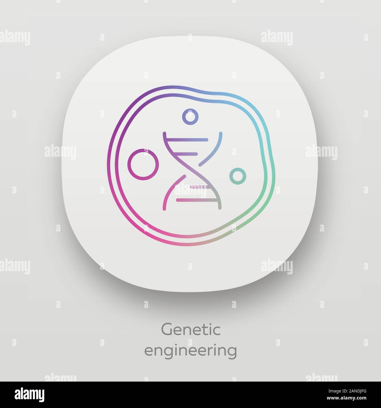 Genetic engineering app icon. Genes manipulation using biotechnology ...