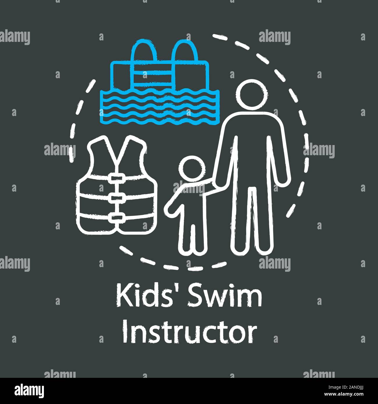 Swimming lesson and teacher Stock Vector Images - Alamy