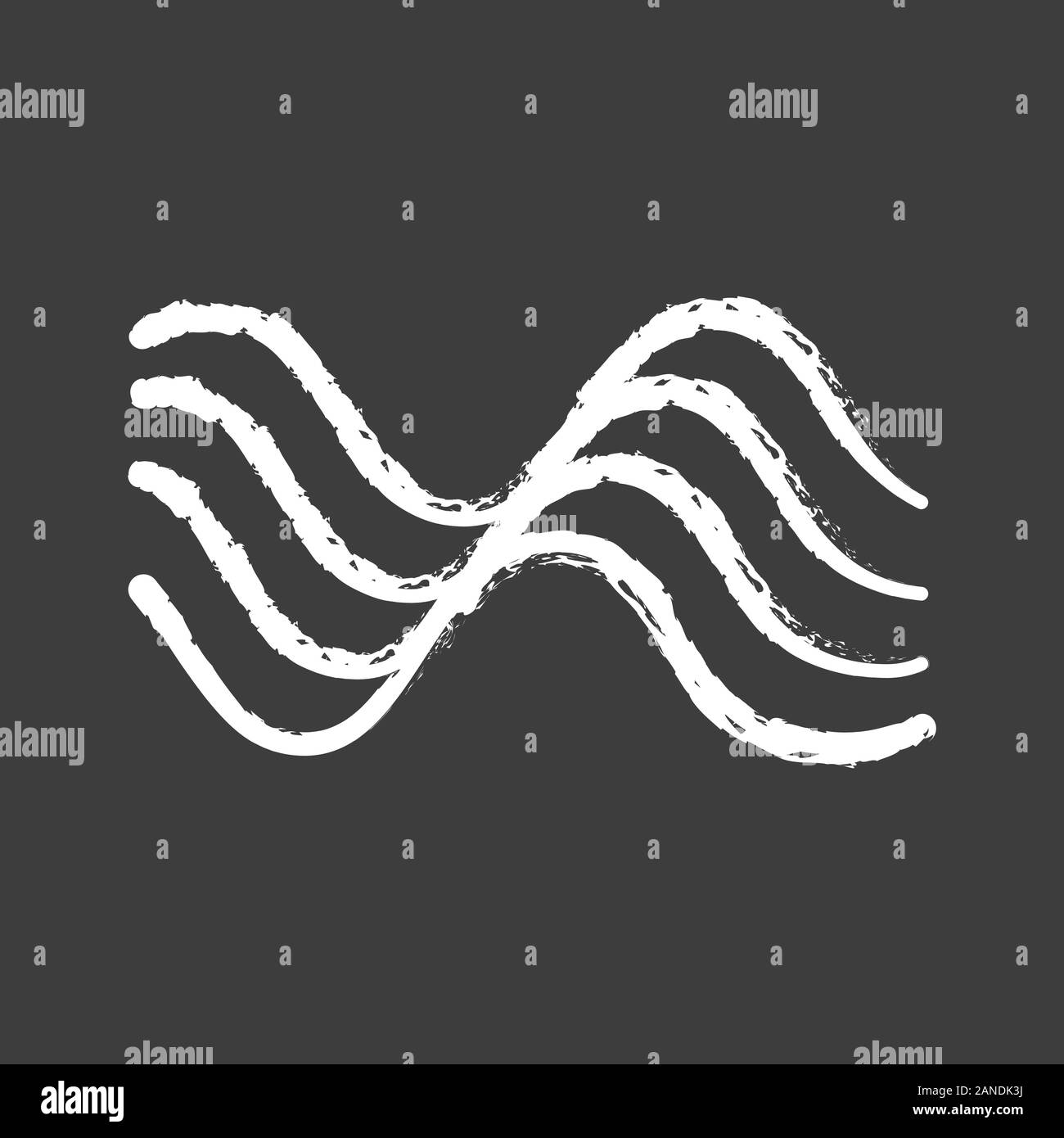 Wavy sound lines chalk icon. Music rhythm, melody wave. Soundtrack ...