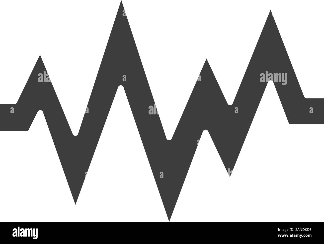 Heart beat glyph icon. Silhouette symbol. Sound and audio wave. Heart ...