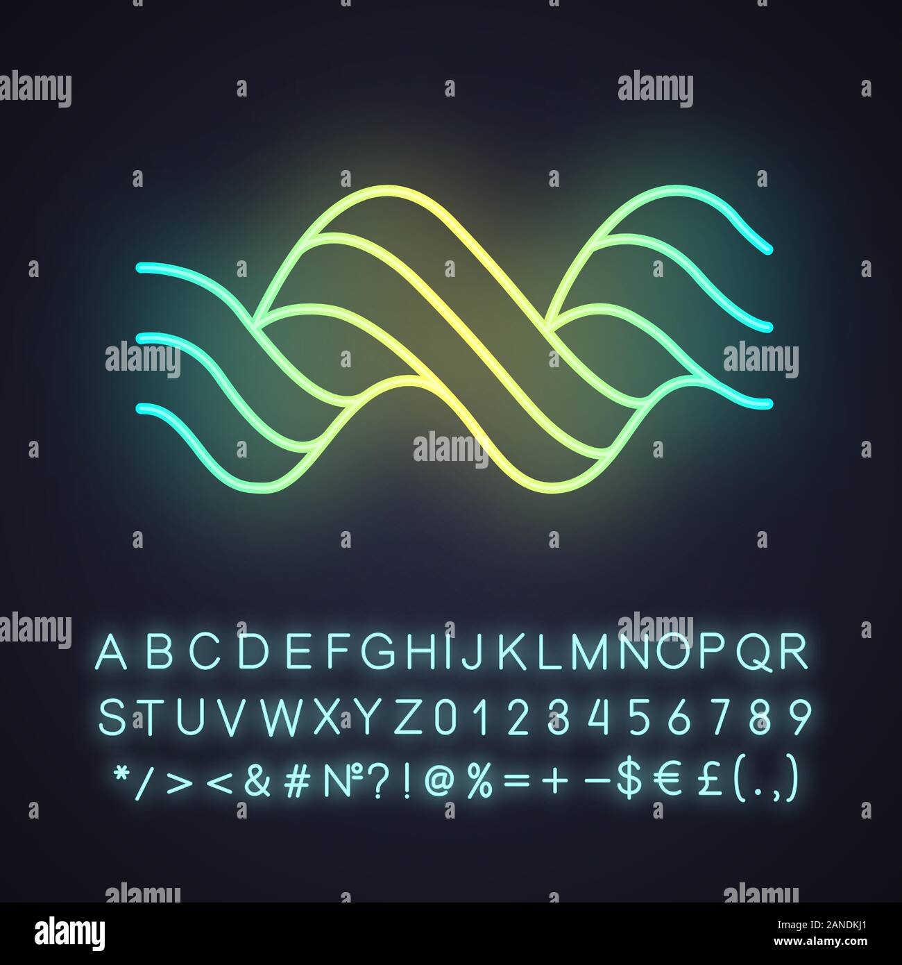 Sound spiral wave neon light icon. Music rhythm, audio curled soundwave ...