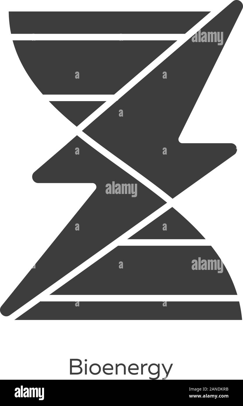 Bioenergy glyph icons set. Biofuel. Organic matter for producing ...