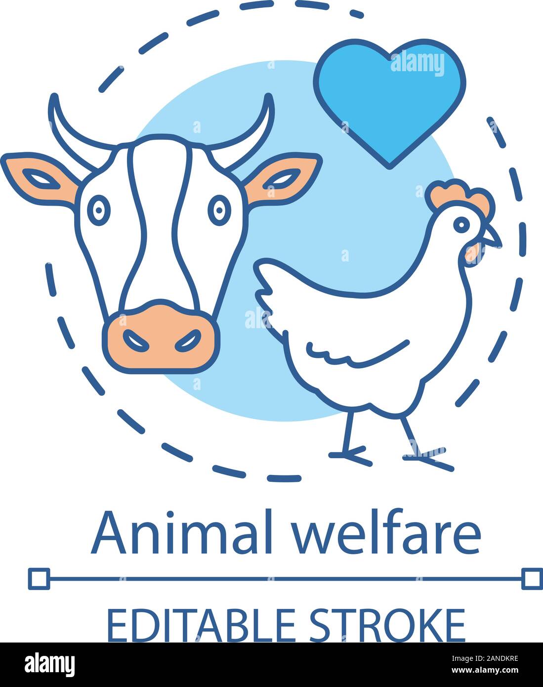 Animal welfare, care concept icon. Voluntary wildlife protection idea ...