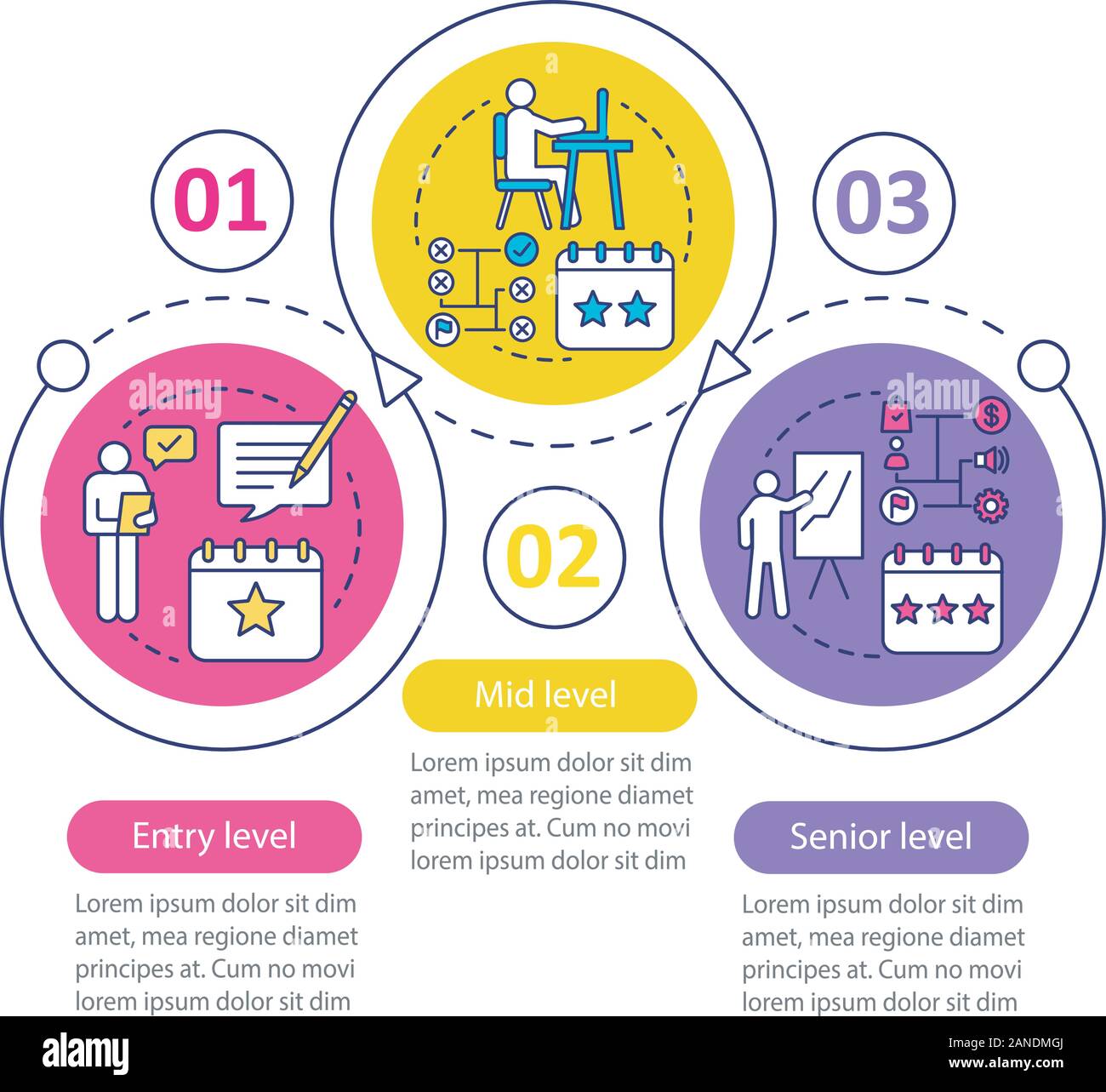 Work experience vector infographic template. Business presentation ...