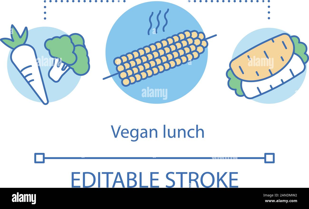 Vegan lunch, healthy lifestyle concept icon. Organic nutrition idea ...