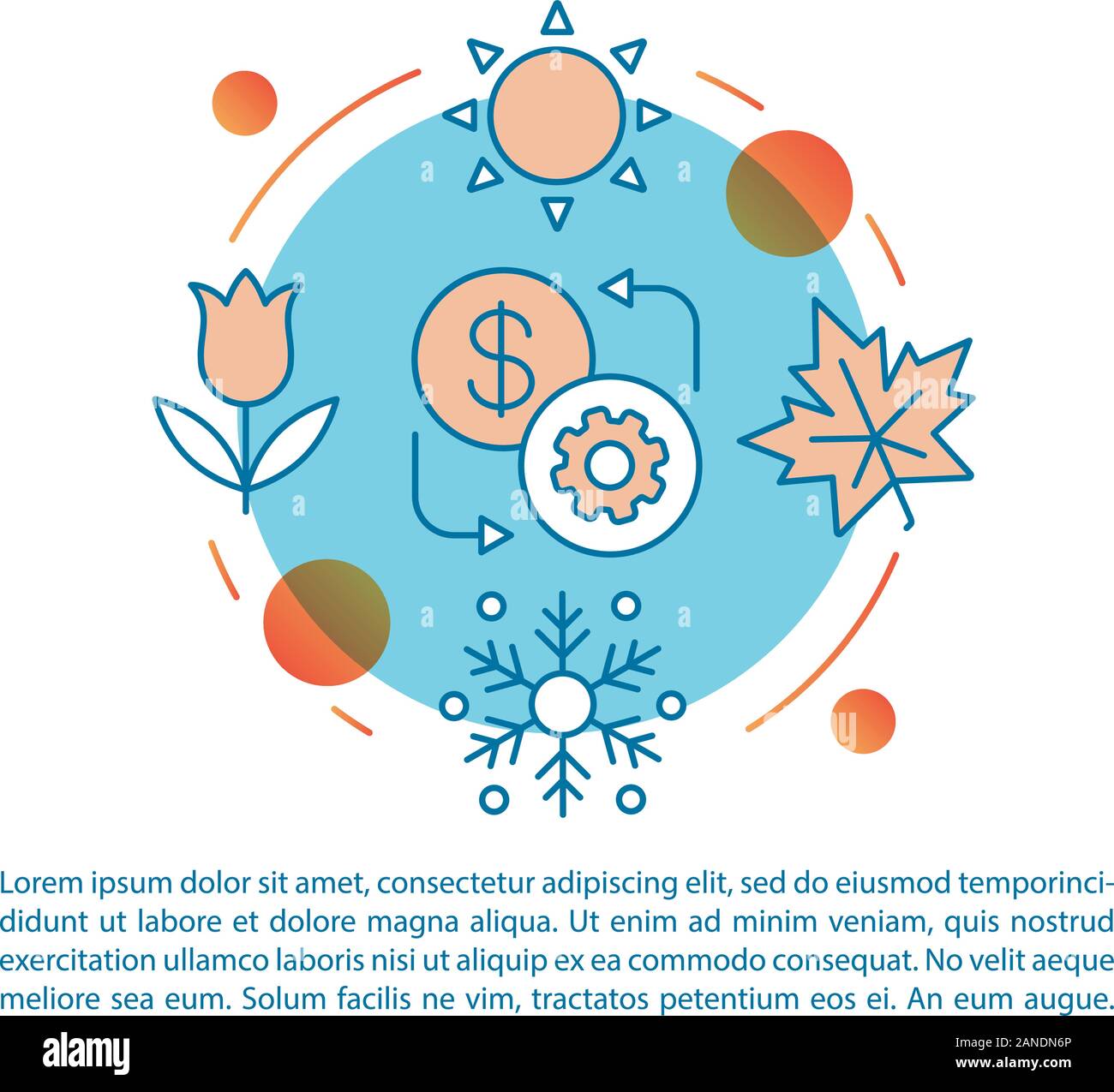 Seasonal job article page vector template. Part-time employment ...