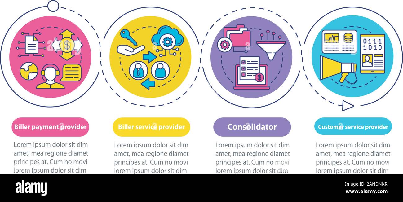 Billing, banking company vector infographic template. Business ...
