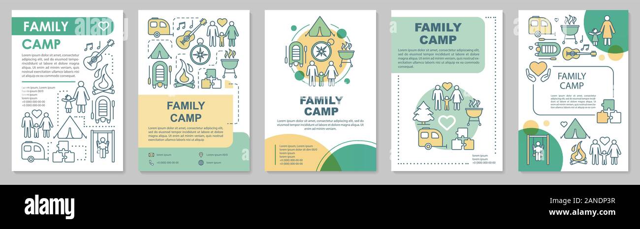 Family, parents and children, kids brochure template layout. Flyer ...