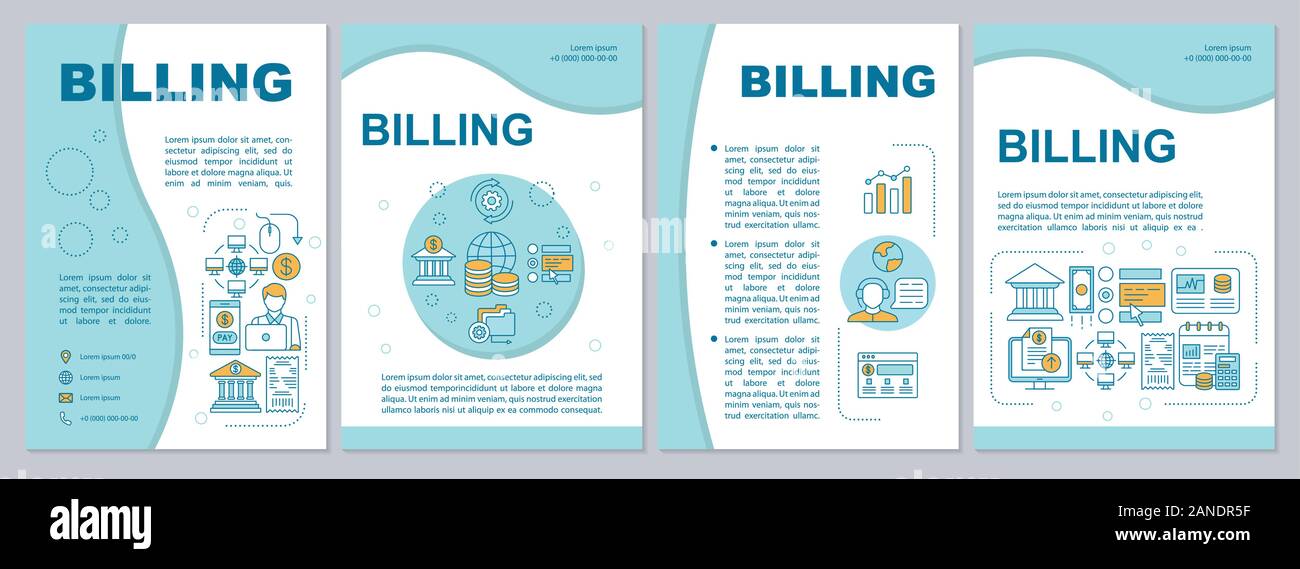 Billing services brochure template layout. Payment systems. Flyer ...