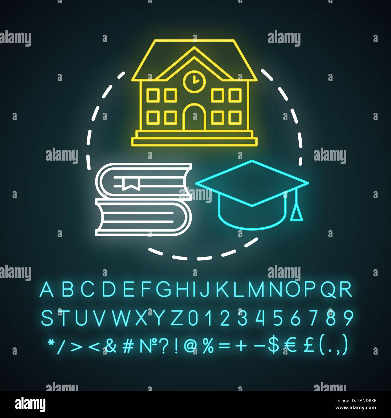 Education neon light concept icon. Knowledge transfer. Teaching ...