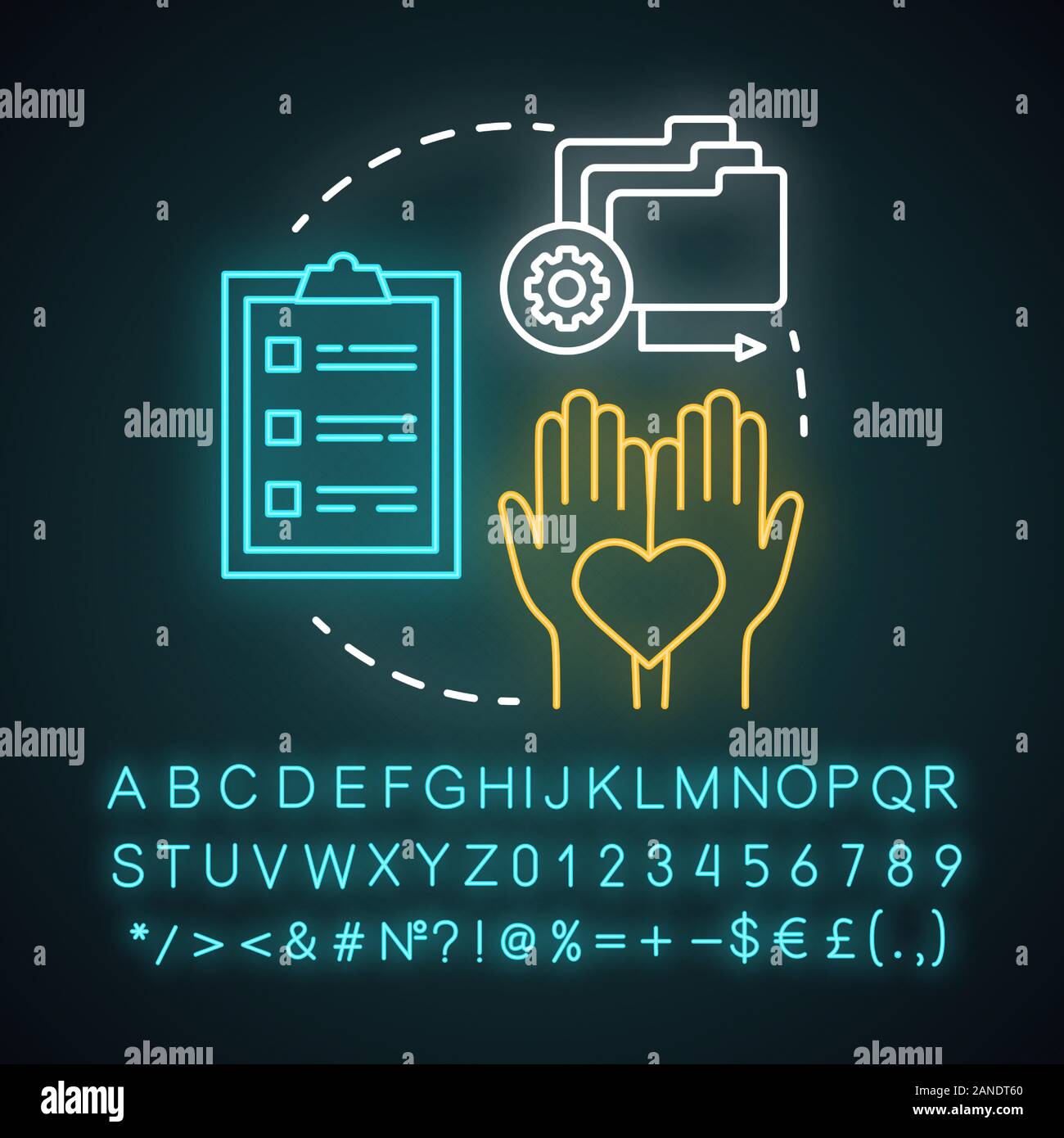 Special needs camp neon light concept icon.Summer handicapped, charity ...