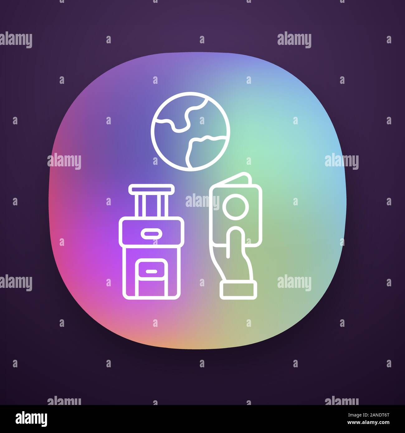 Immigration App Icon Trip Planning Holiday Vacation Organization