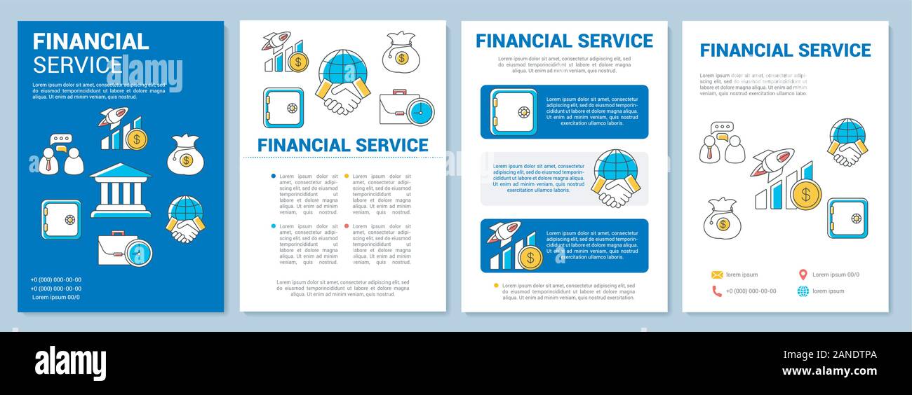 Accounting, banking service template layout. Flyer, booklet, leaflet ...