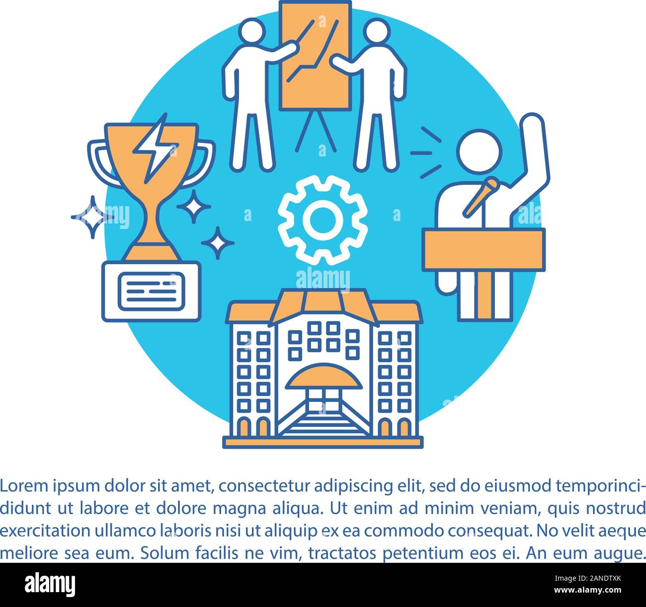 Business development course camp article page vector template. Brochure ...